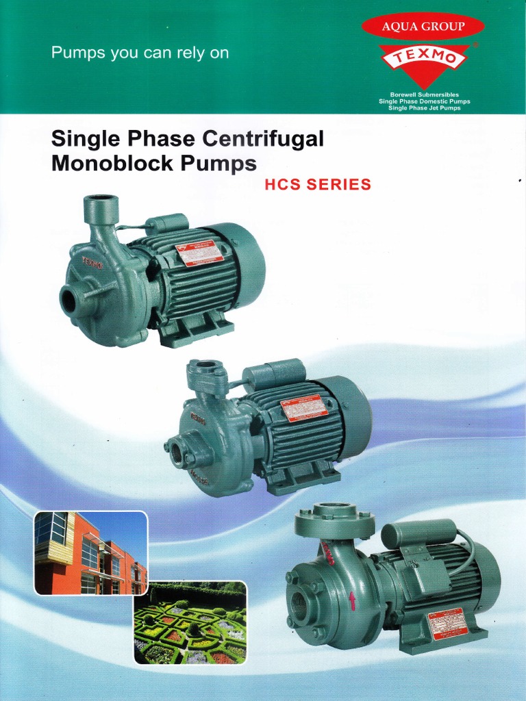 Texmo HCS Series Monoblock Pumps Guide | PDF | Pump | Machines