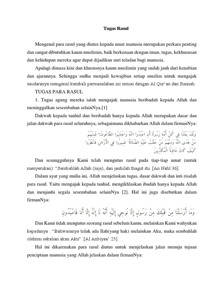 Tugas Rasul | PDF