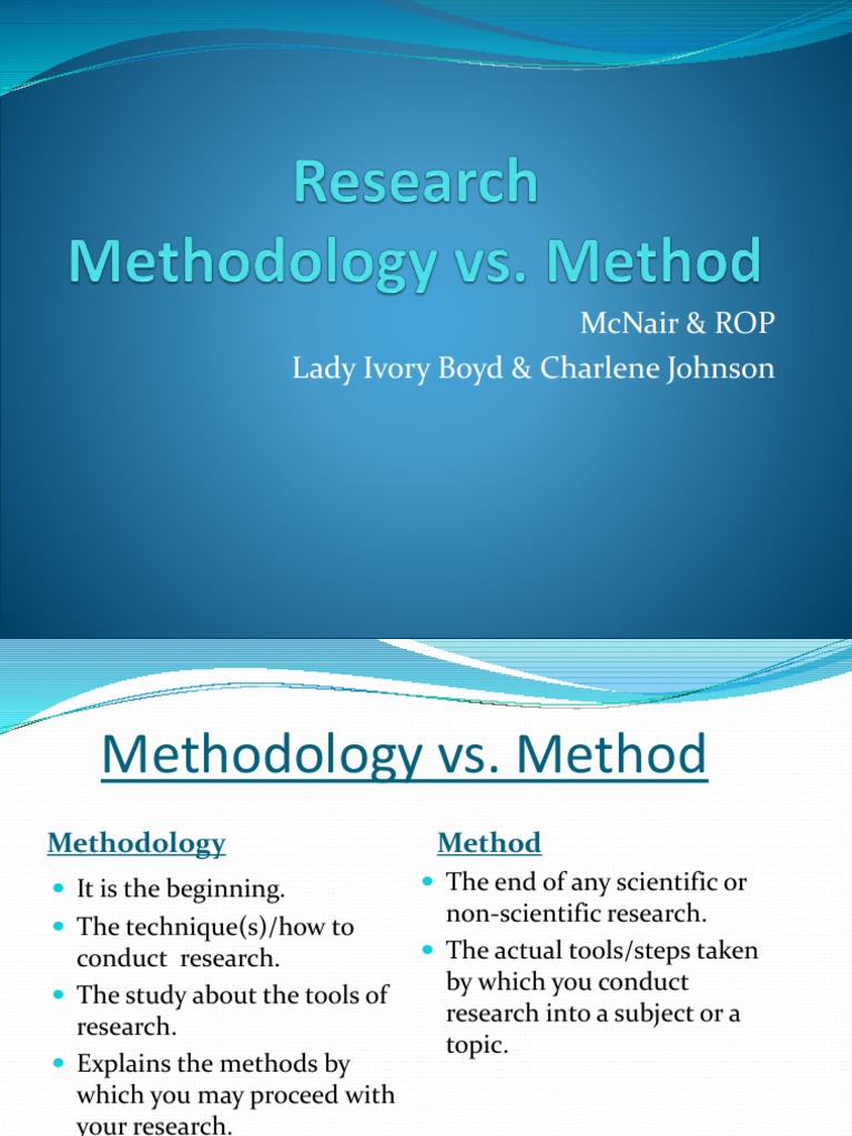 Research Methods Vs Research Methodology Workshop | PDF | Quantitative ...