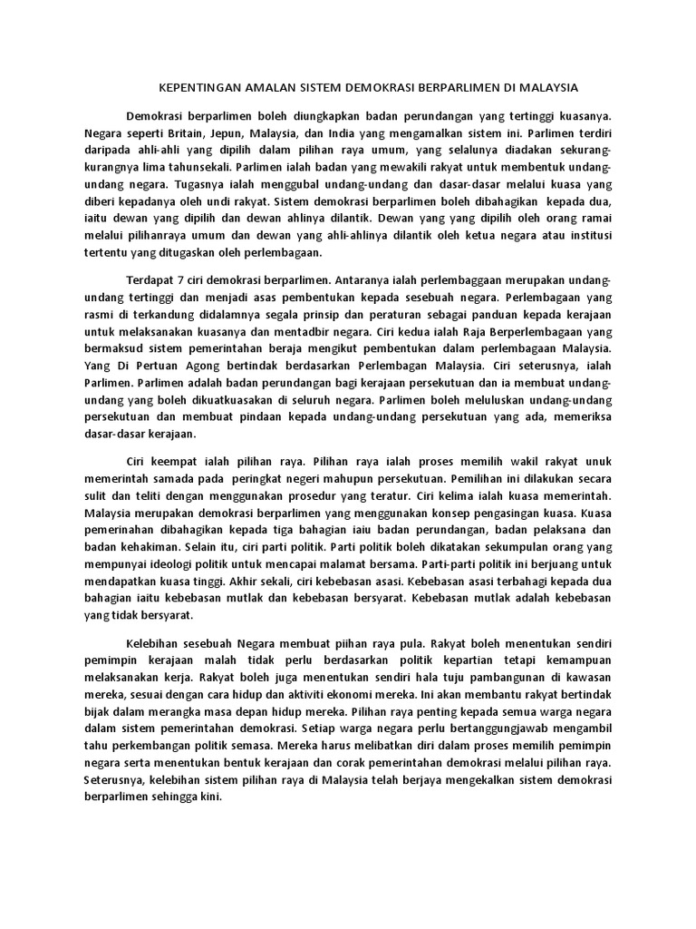 Essay Pengajian Malaysia | PDF