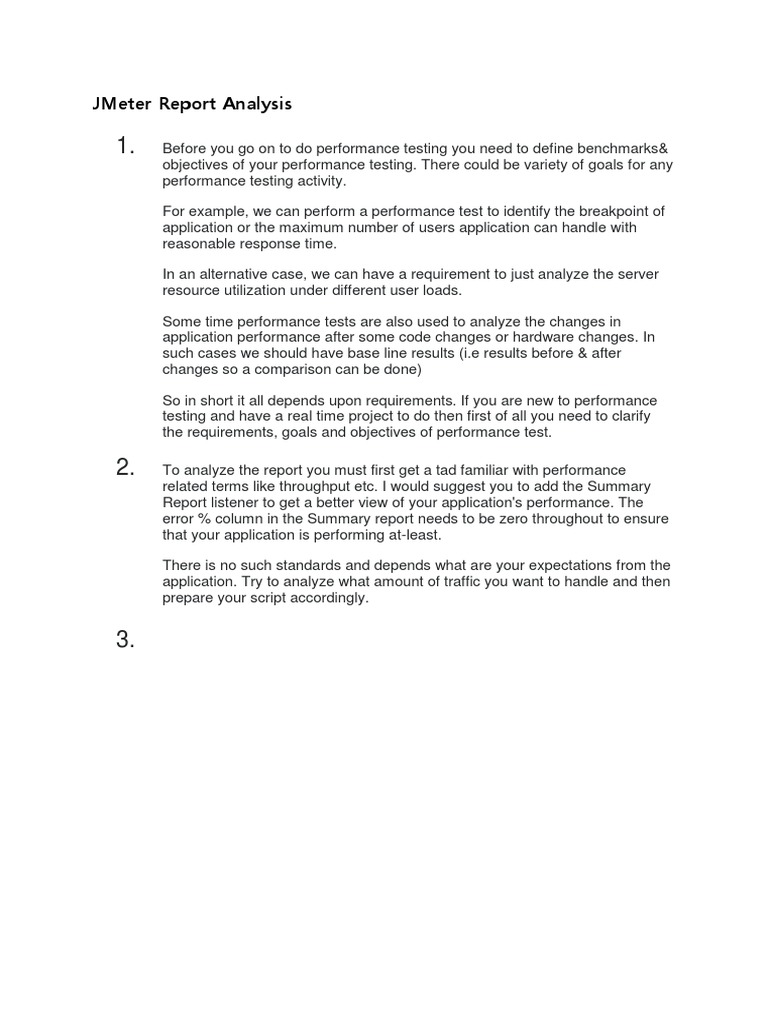 Jmeter Report Analysis | PDF