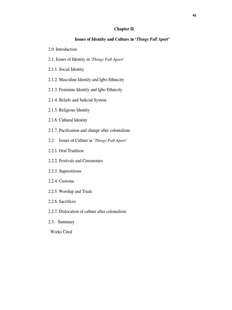 Identity and Culture in Things Fall Apart | PDF | Igbo People