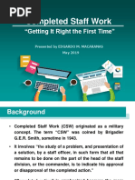 A Practical Guide To Completed Staff Work (CSW) | PDF