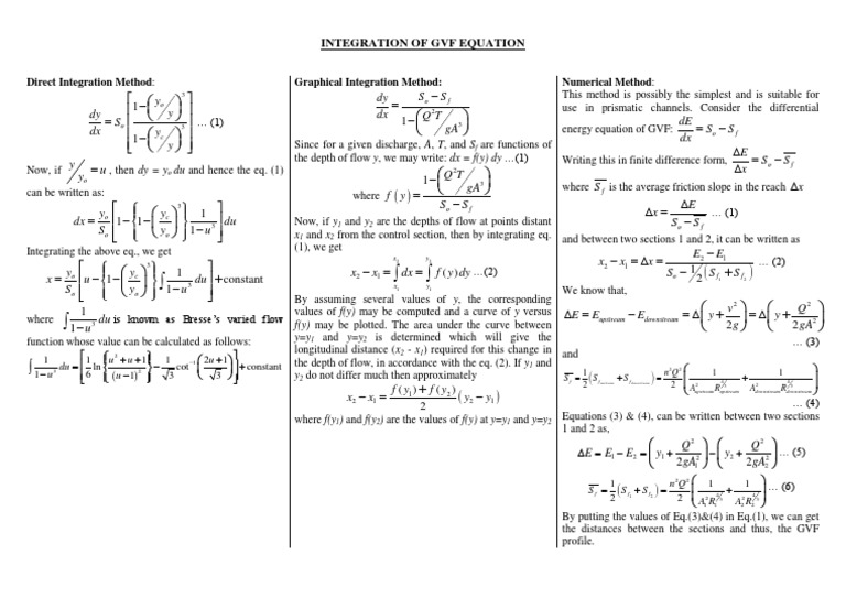 Integration of GVF Equation | PDF | Integral | Equations