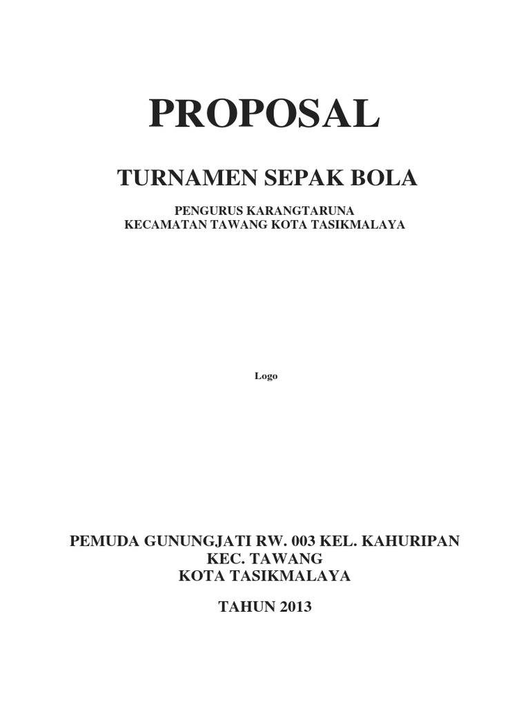 Proposal Turnamen Sepak Bola Pengurus Ka | PDF