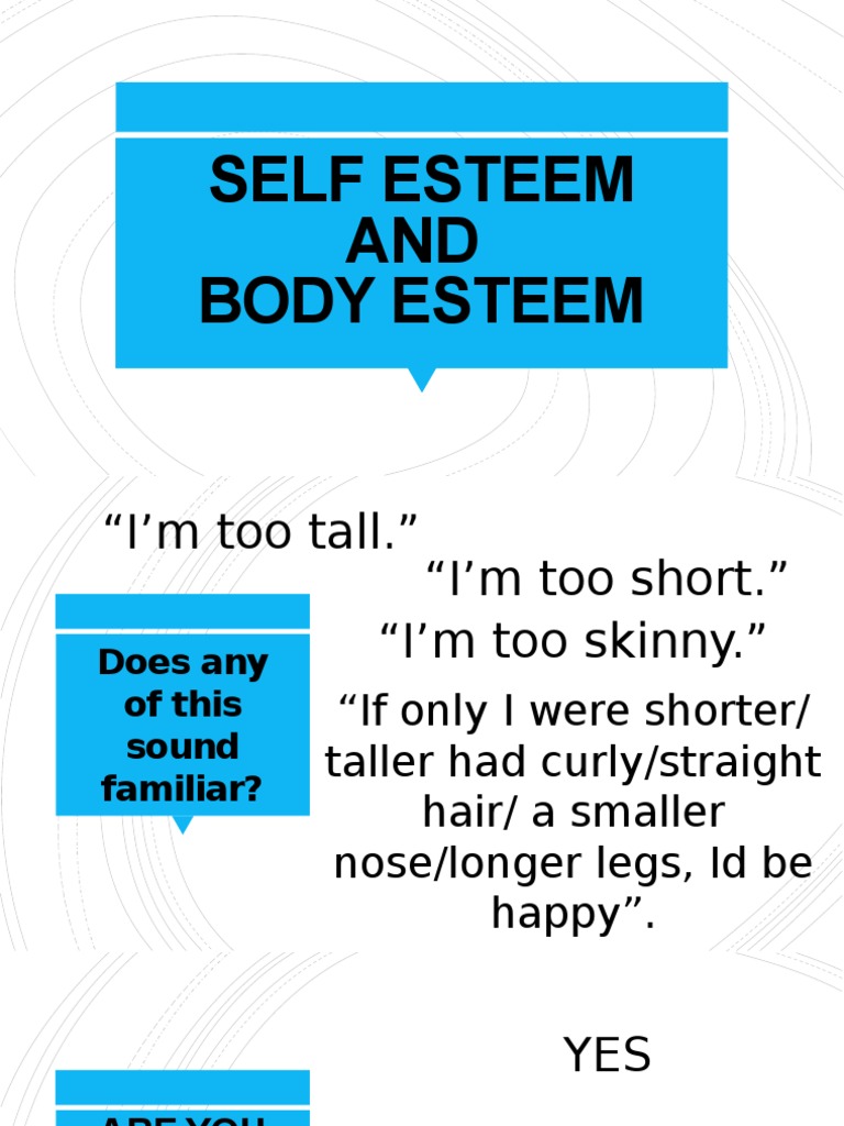 Self-Esteem and Body Image Insights | PDF