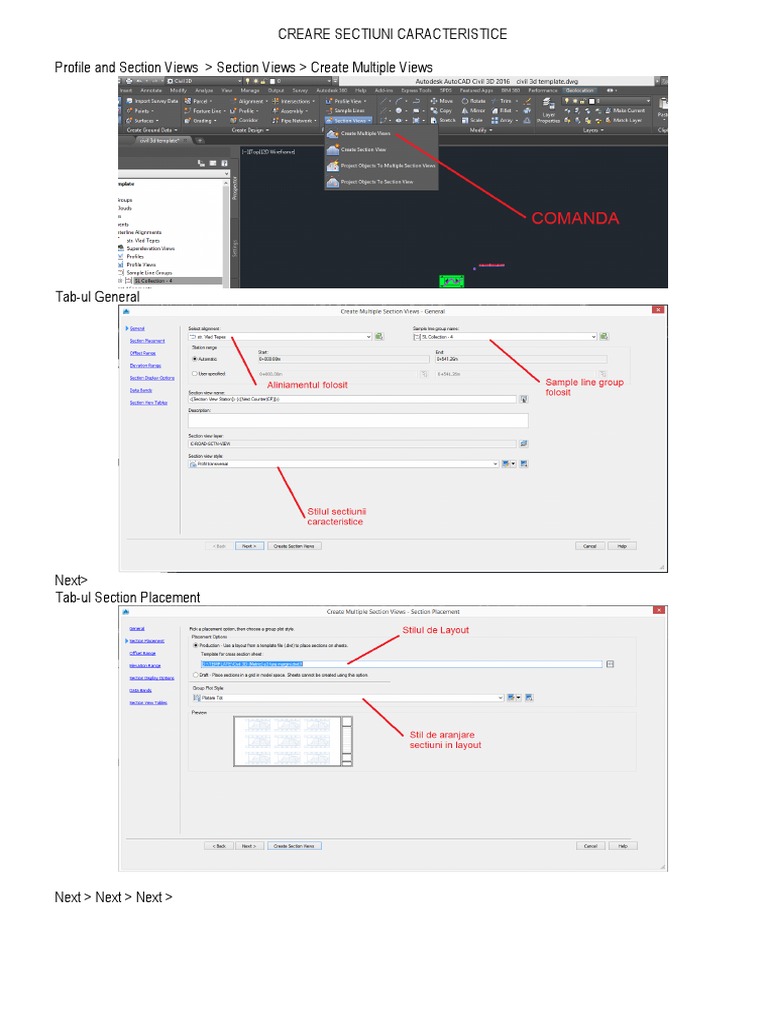 Creare Sectiuni Caracteristice | PDF