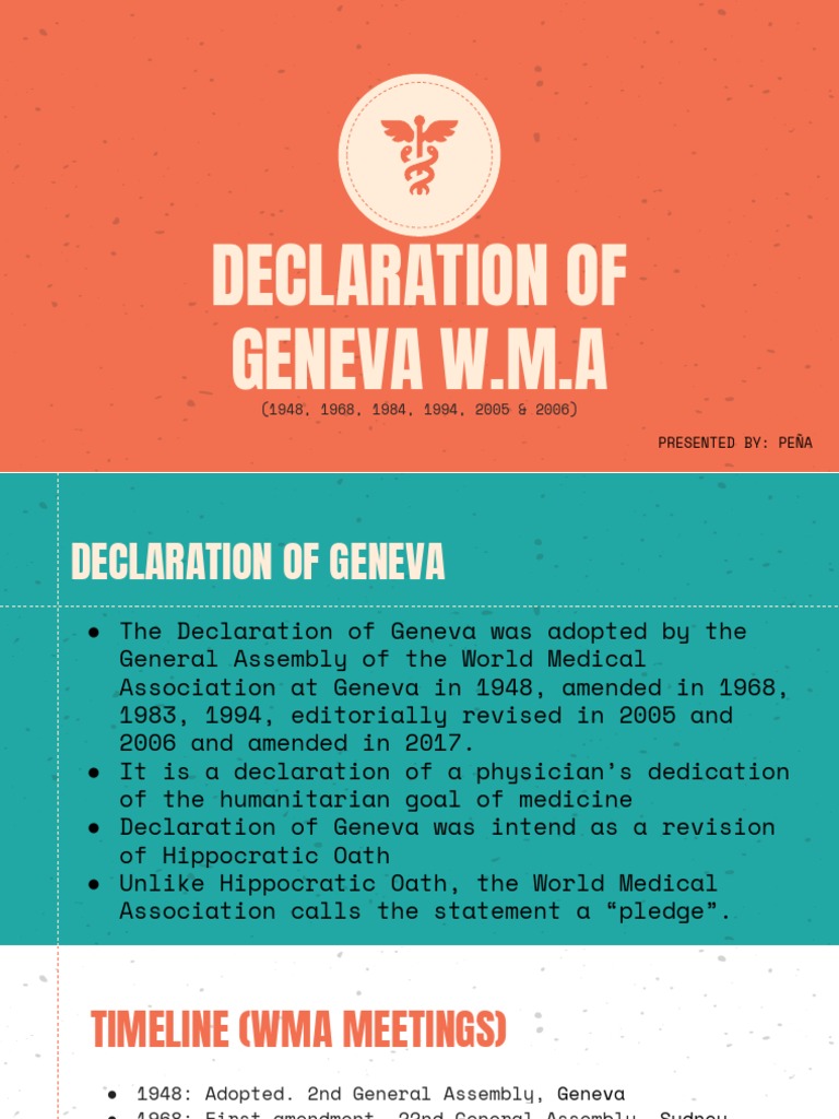 Declaration of Geneva | PDF | Applied Ethics | Health Sciences