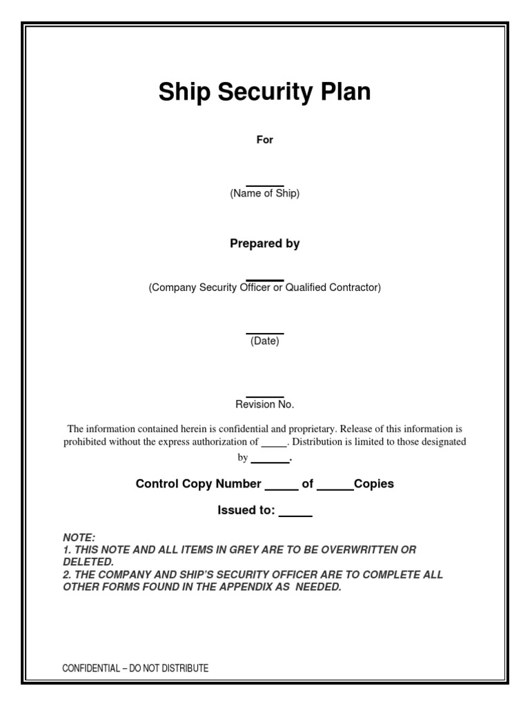 Ship Security Plan Overview | PDF | Water Transport