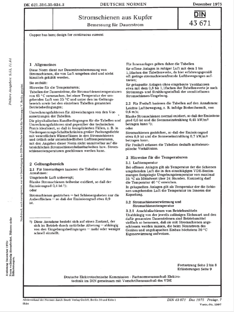 Din 43671 1975-12 | PDF
