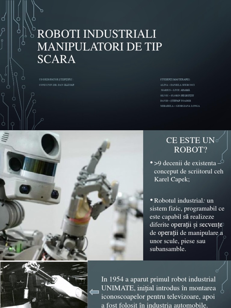 Prezentare Proiect Roboti Industriali - PPTX 2 | PDF