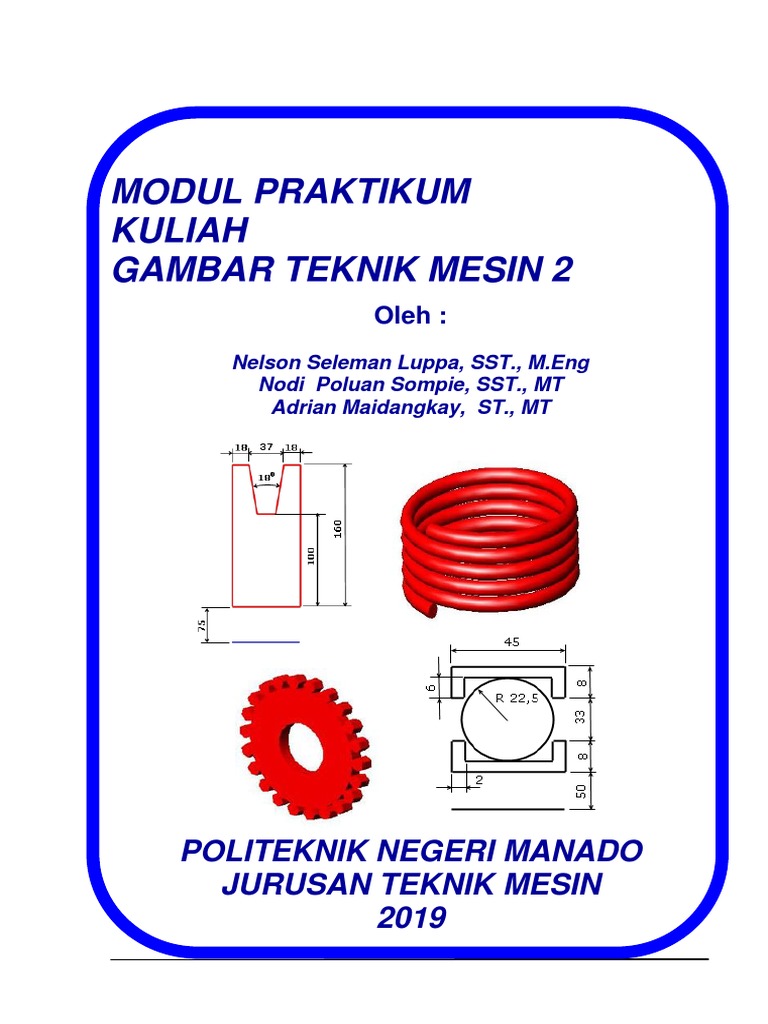 Modul Gambar Teknik Mesin 2D dan 3D | PDF | Komputer