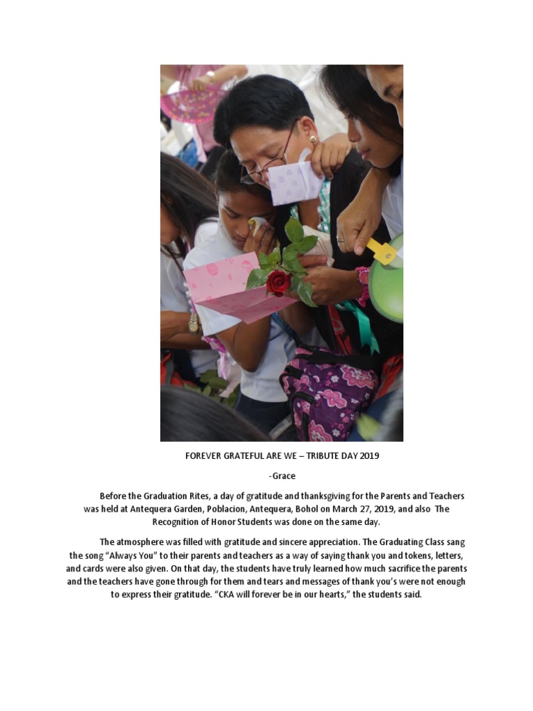 Tribute To Parents | PDF