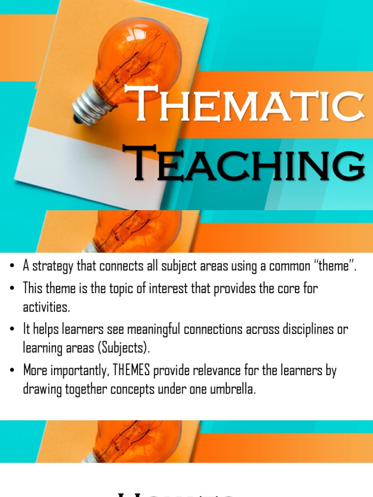 Thematic Teaching | PDF | Curriculum | Interdisciplinarity