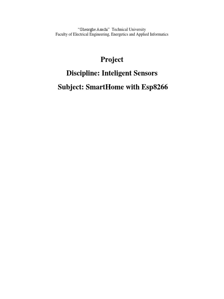 Smart Home System with ESP8266 | PDF | Json | Wi Fi