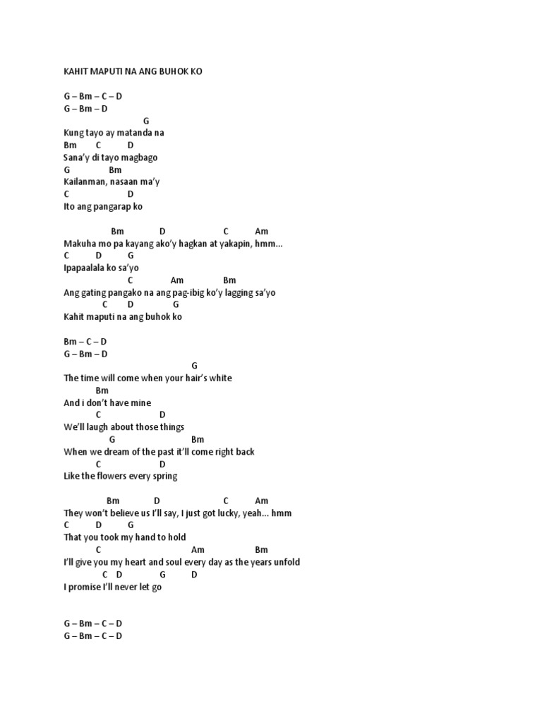 Kahit Maputi Na Ang Buhok Ko | PDF