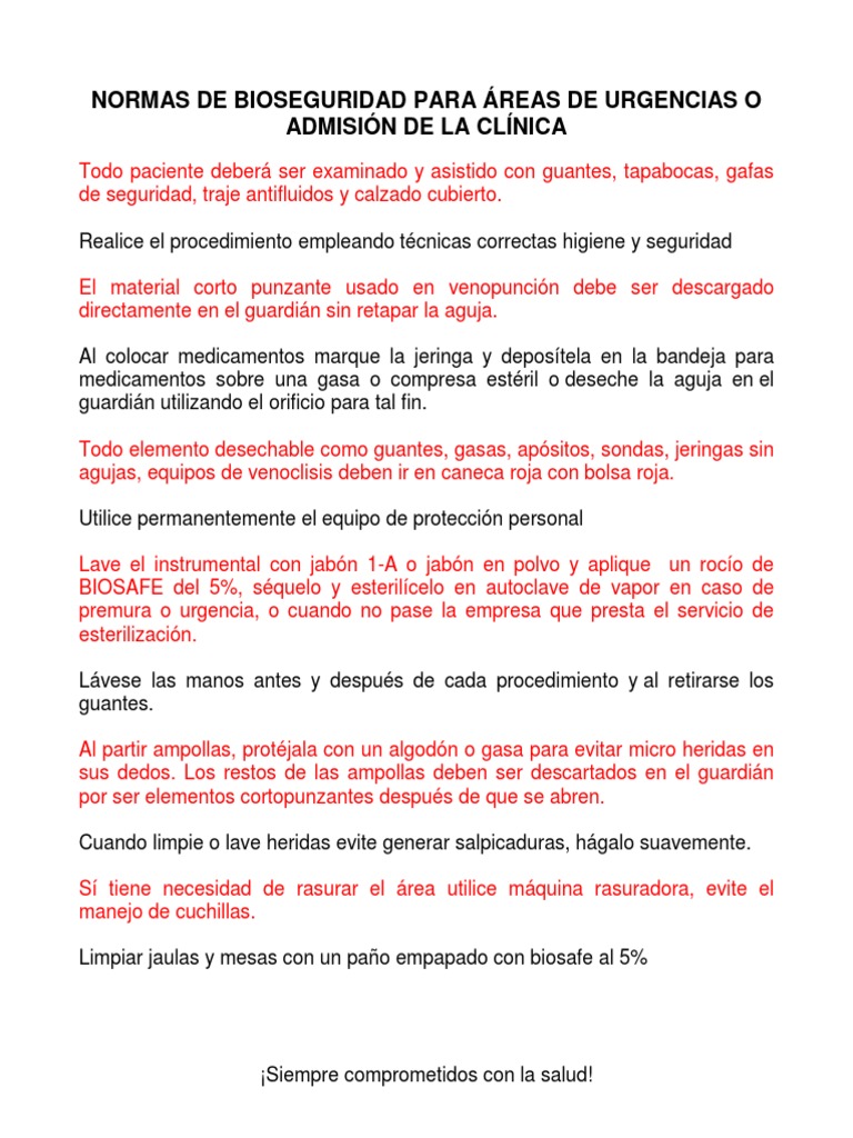 BIOSEGURIDAD | PDF | Lavado de manos | Residuos