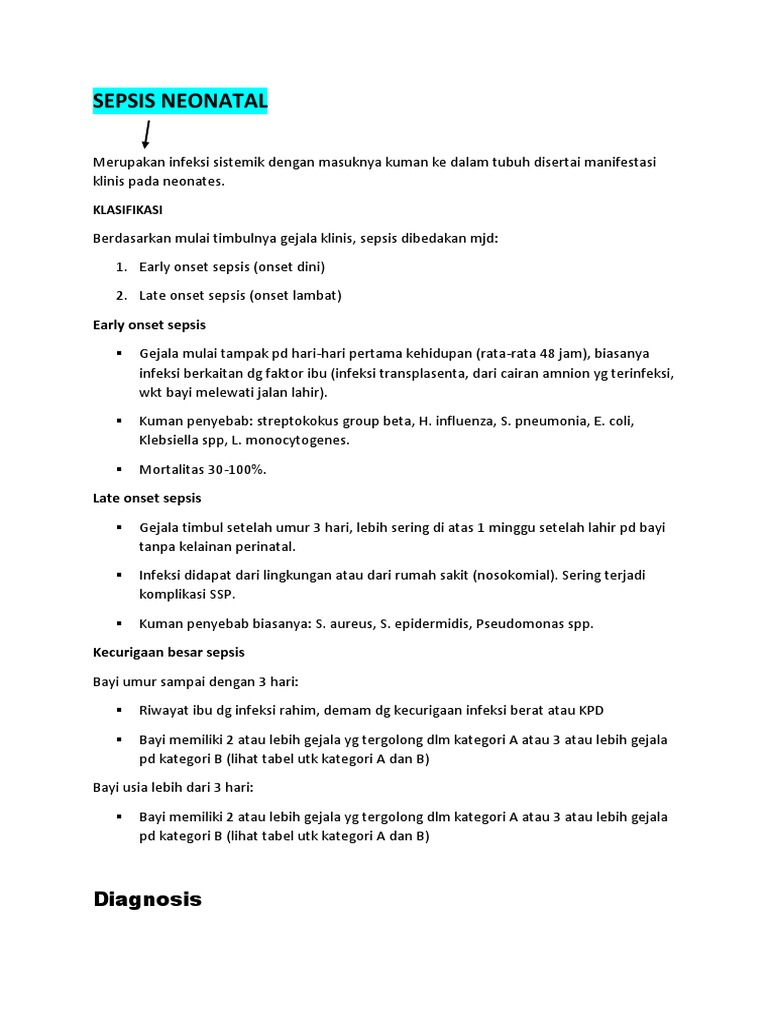 Sepsis Perinatal pada Neonatus | PDF | Kesehatan Holistik | Sains ...