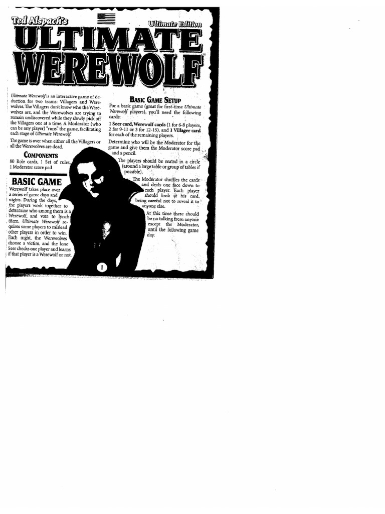 Ultimate Werewolf PDF | PDF