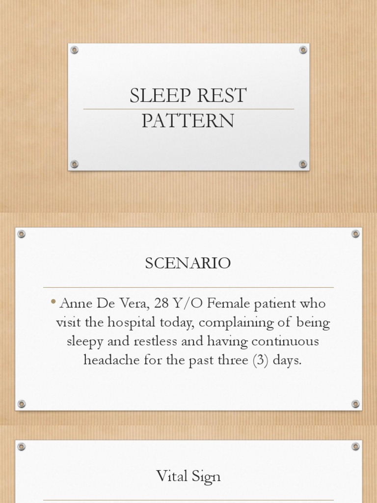 Sleep Rest Pattern | PDF | Insomnia | Sleep
