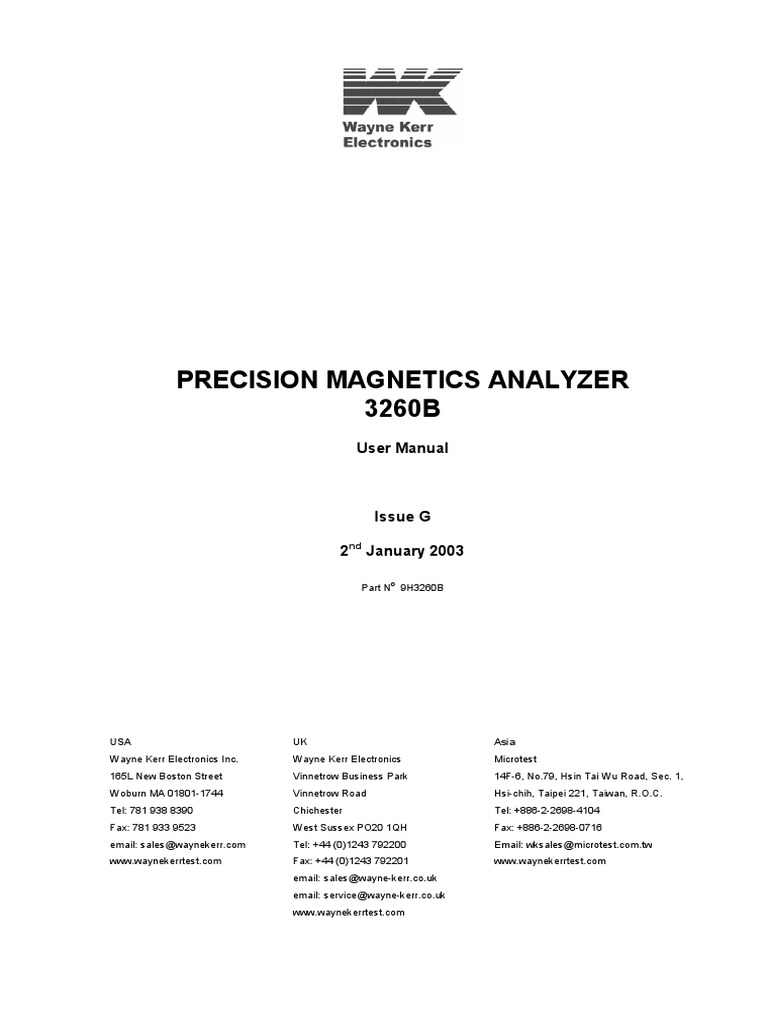 3260B User Manual Iss G PDF | PDF | Mains Electricity | Electrical ...