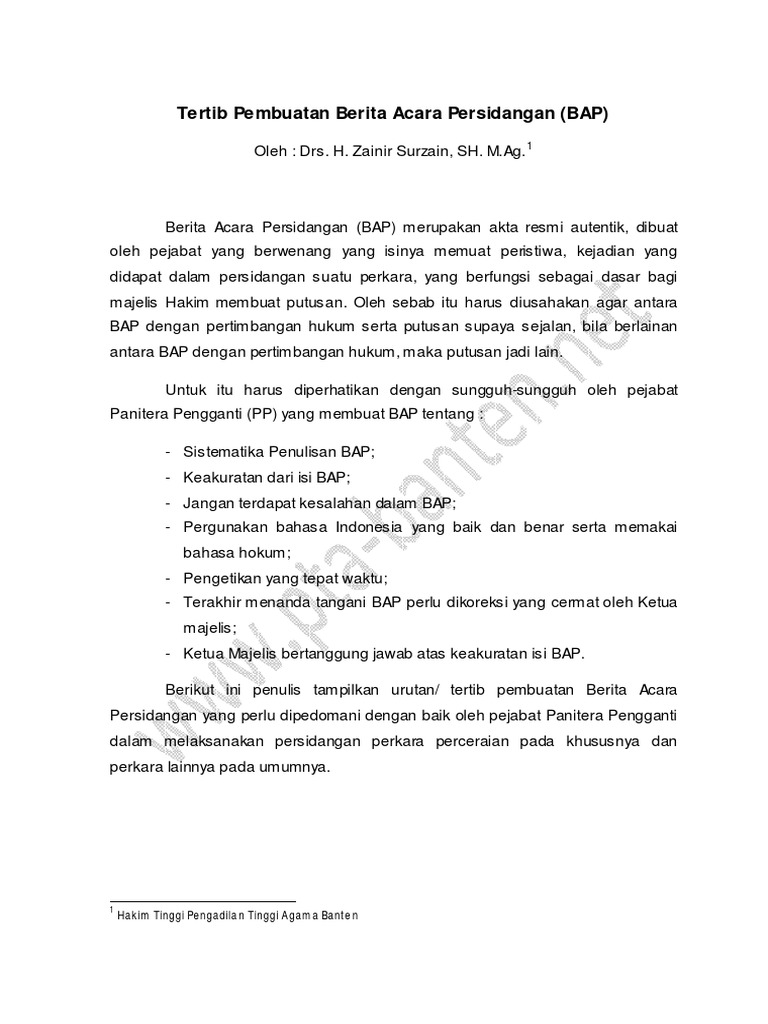 Tertib Pembuatan Bap PDF | PDF