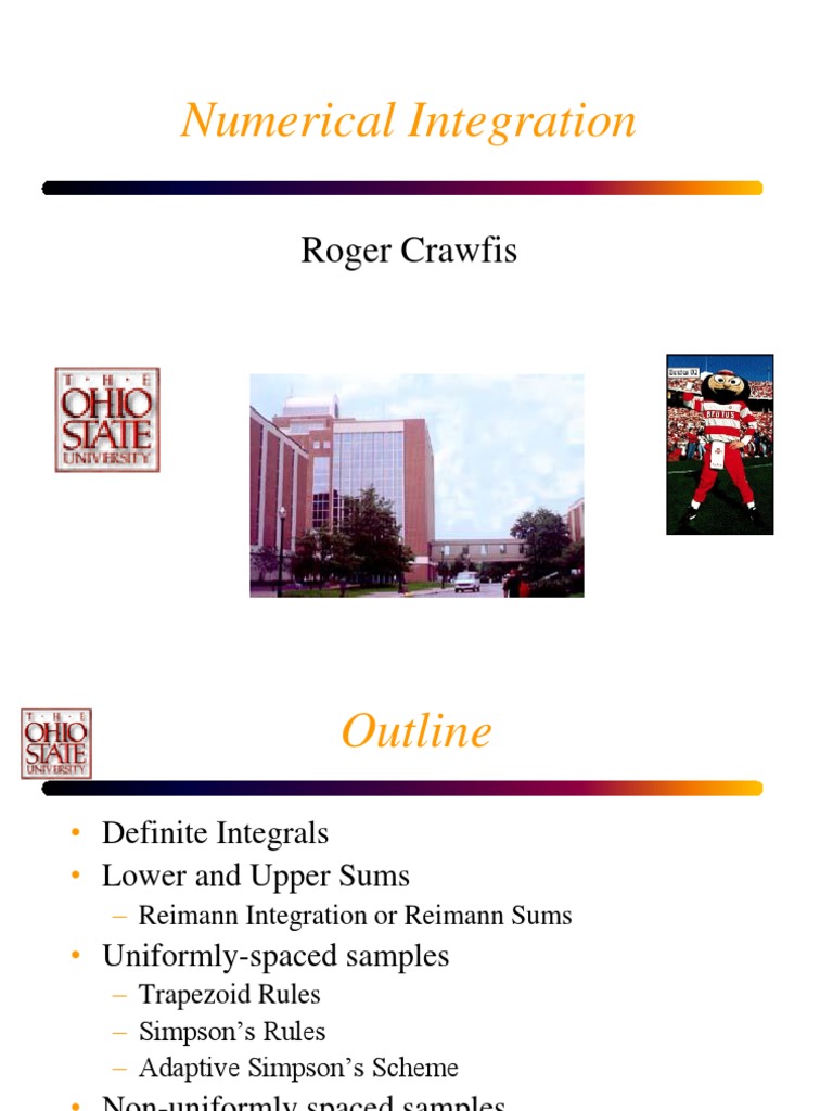 Numerical Integration Techniques Overview | PDF | Integral | Calculus