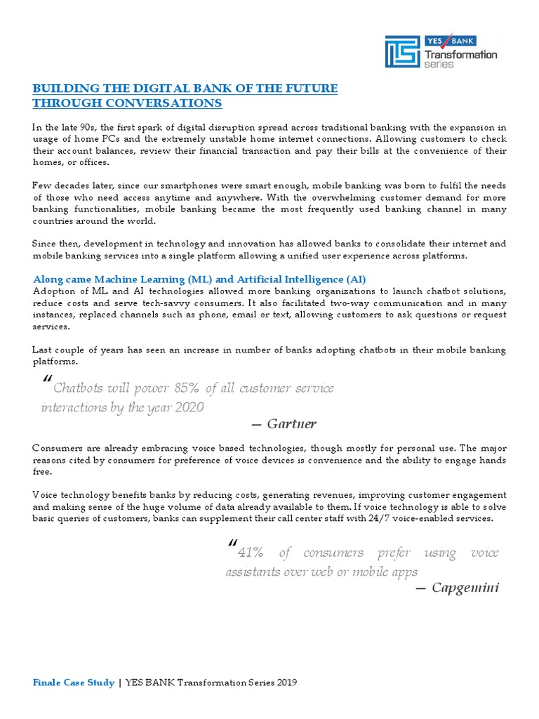 TS 2019 - YES BANK Case Study | PDF | Internet Bot | Artificial ...