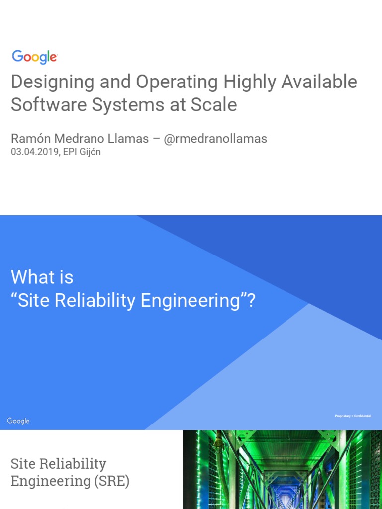 Designing and Operating Highly Available Software Systems at Scale PDF ...