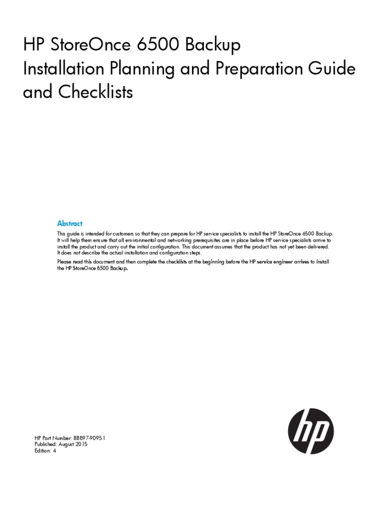 HP StoreOnce 6500 Backup PDF | PDF | Ip Address | I Pv6