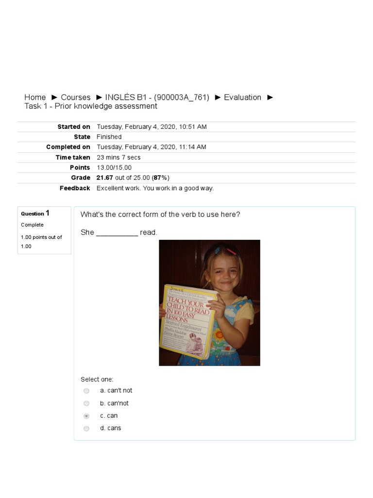 Prior Knowledge Assessment Examples | PDF | Communication | Learning