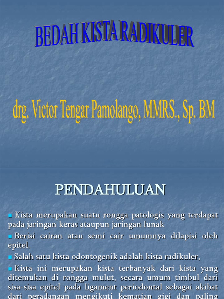 Kista Radikuler | PDF