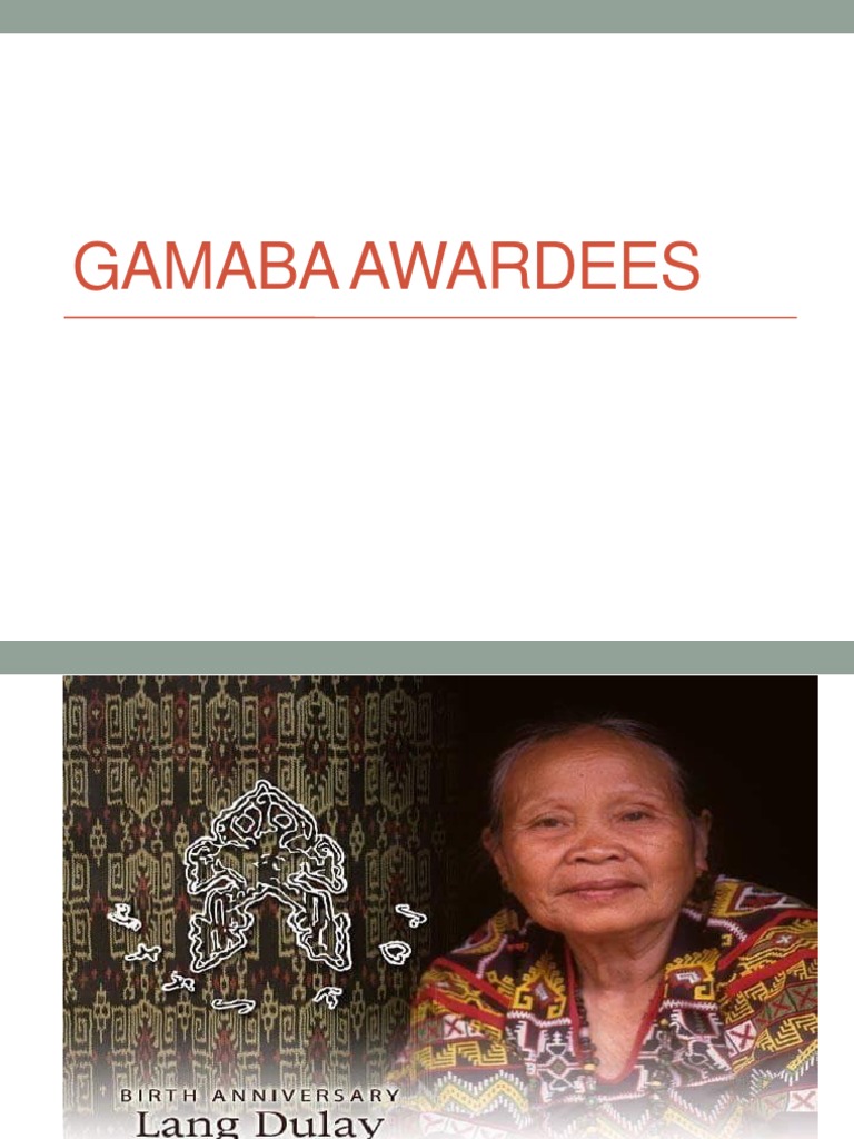 GAMABA Awardees PDF | PDF | Mindanao | Weaving