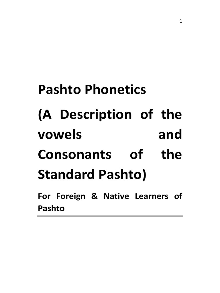 Pashto Phonetics | PDF | Arabic | Symbols