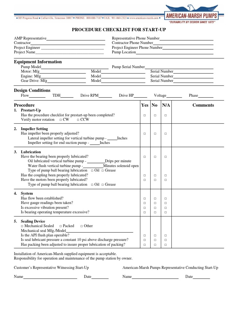 A Comprehensive Checklist for Ensuring a Smooth and Successful Pump ...