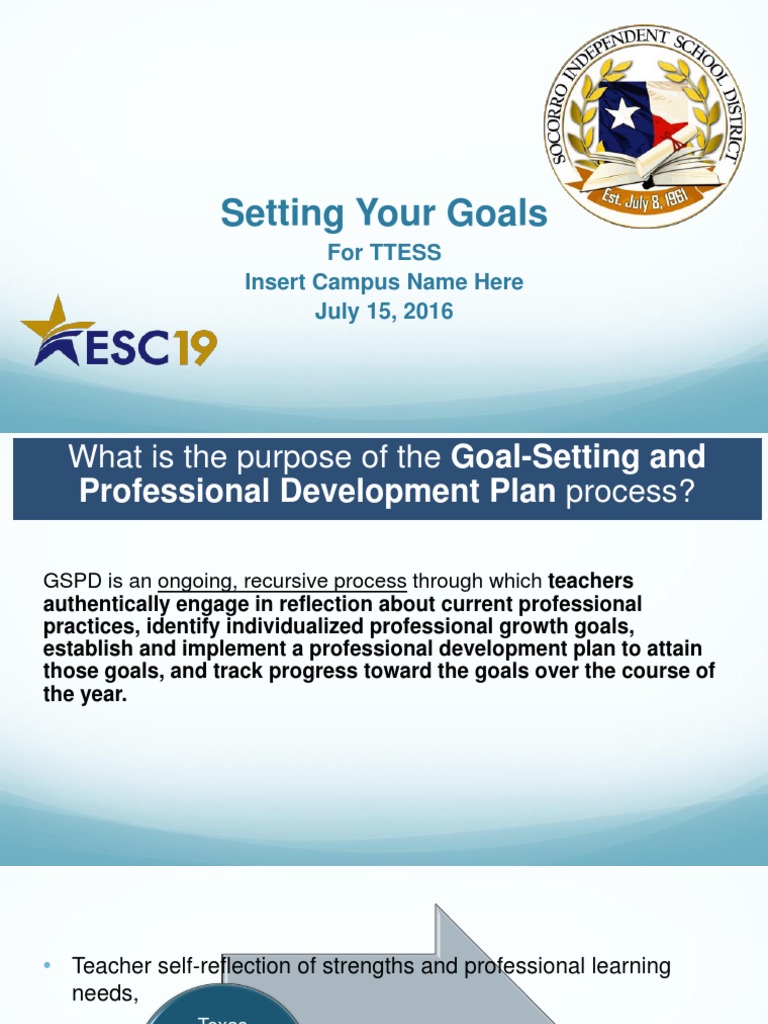 TTESS Goal-Setting for Teacher Growth | PDF | Goal Setting | Goal