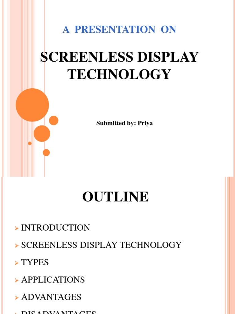 Screenless Display Technology Overview | PDF | Virtual Reality | Holography