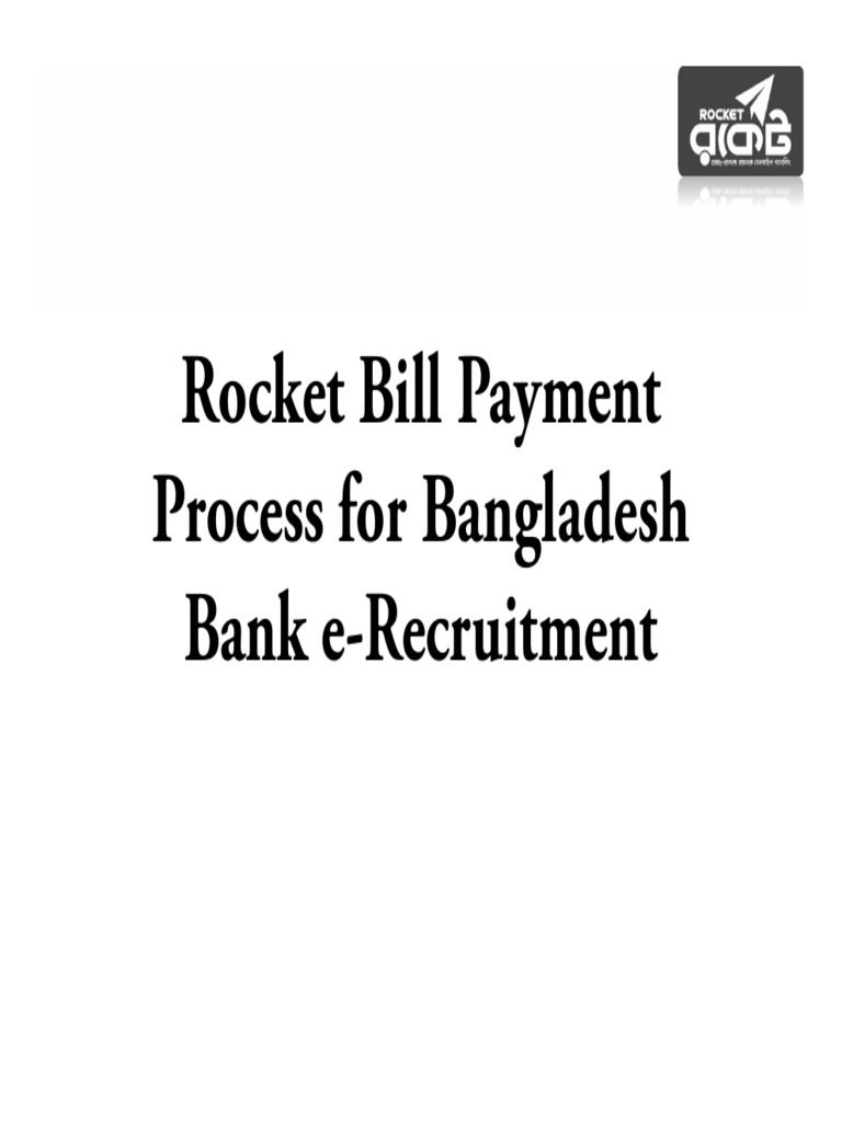 Rocket Bangladesh Bank Bill Payment Guide | PDF | Money | Financial ...