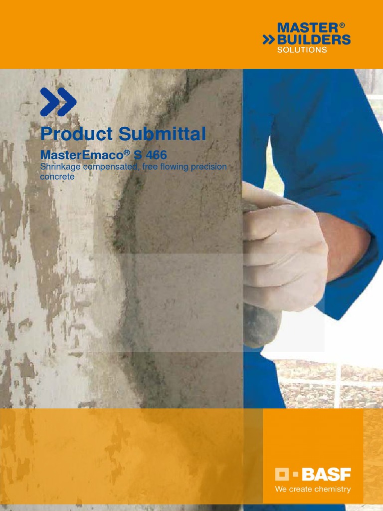 MasterEmaco S 466 PDF | PDF | Concrete | Materials