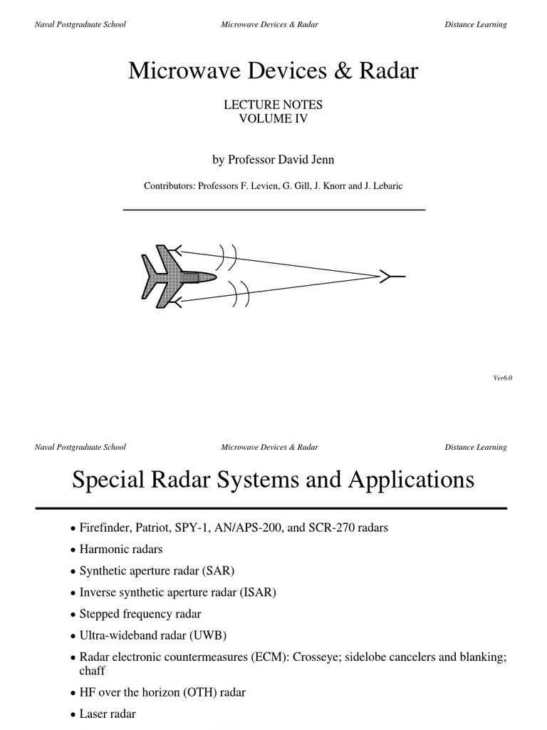 Free Download: Radar Course Notes | PDF | Radar | Microwave