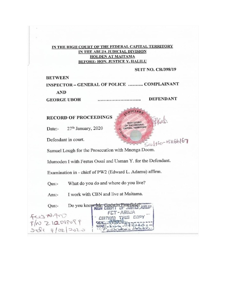 Record of Proceedings | PDF