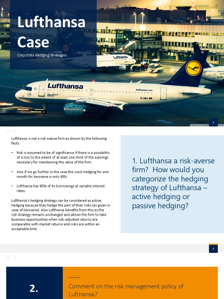 Lufthansa Case Presentation | PDF | Hedge (Finance) | Interest