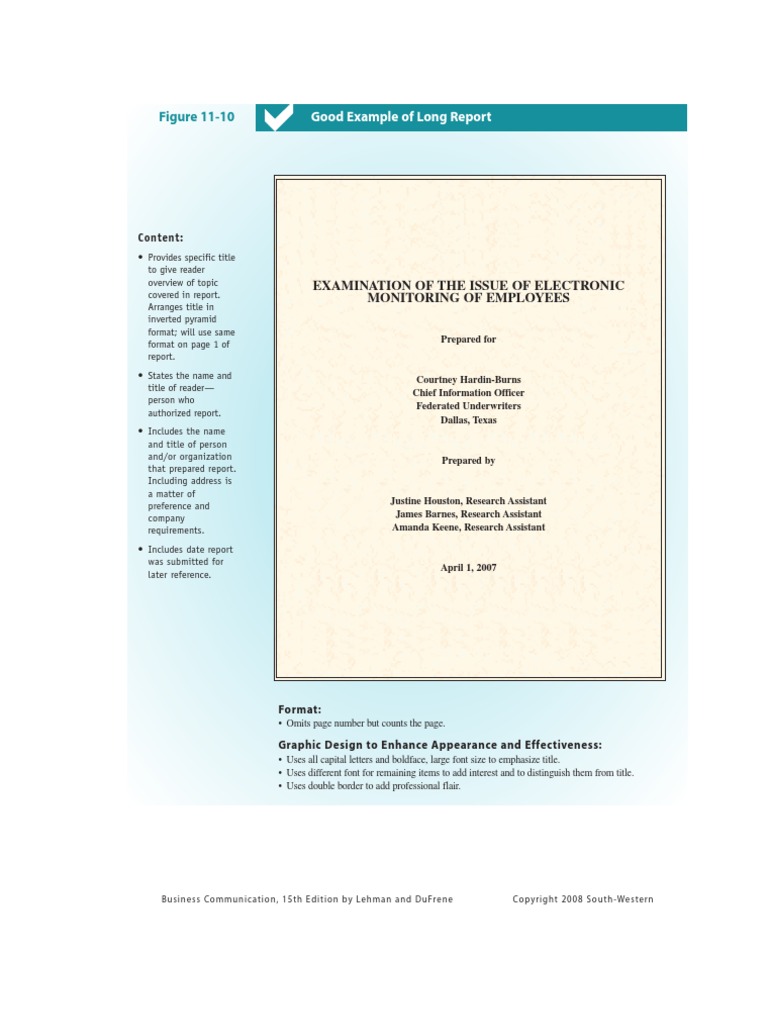 Long Report Good - Example - Long - Report | PDF