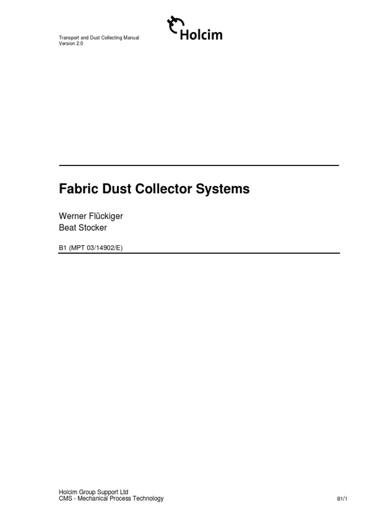 Dust Collector Design and Operation Guide | PDF | Duct (Flow) | Filtration
