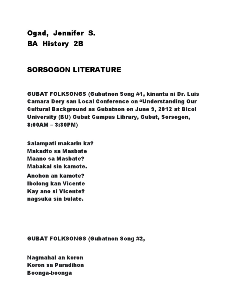 Bicol Lit | PDF