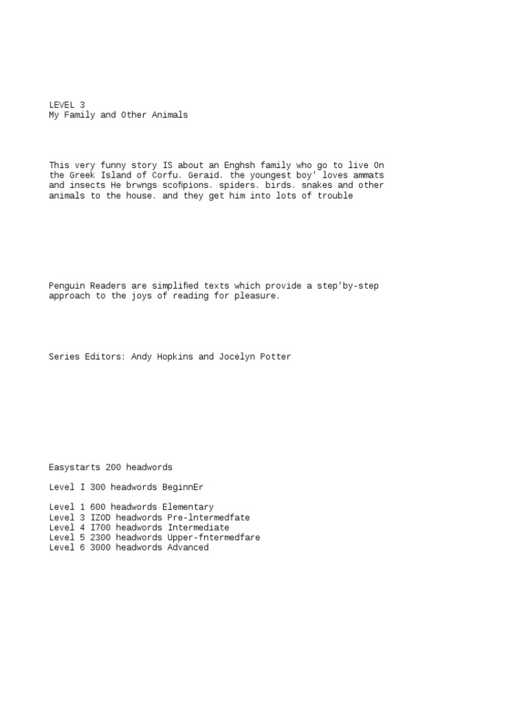 03 My Family and Other Animals 1200 | PDF | Nature