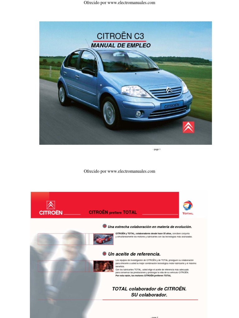 Manual de Usuario Citroen c3, c2 | PDF | Tecnología de vehículos ...