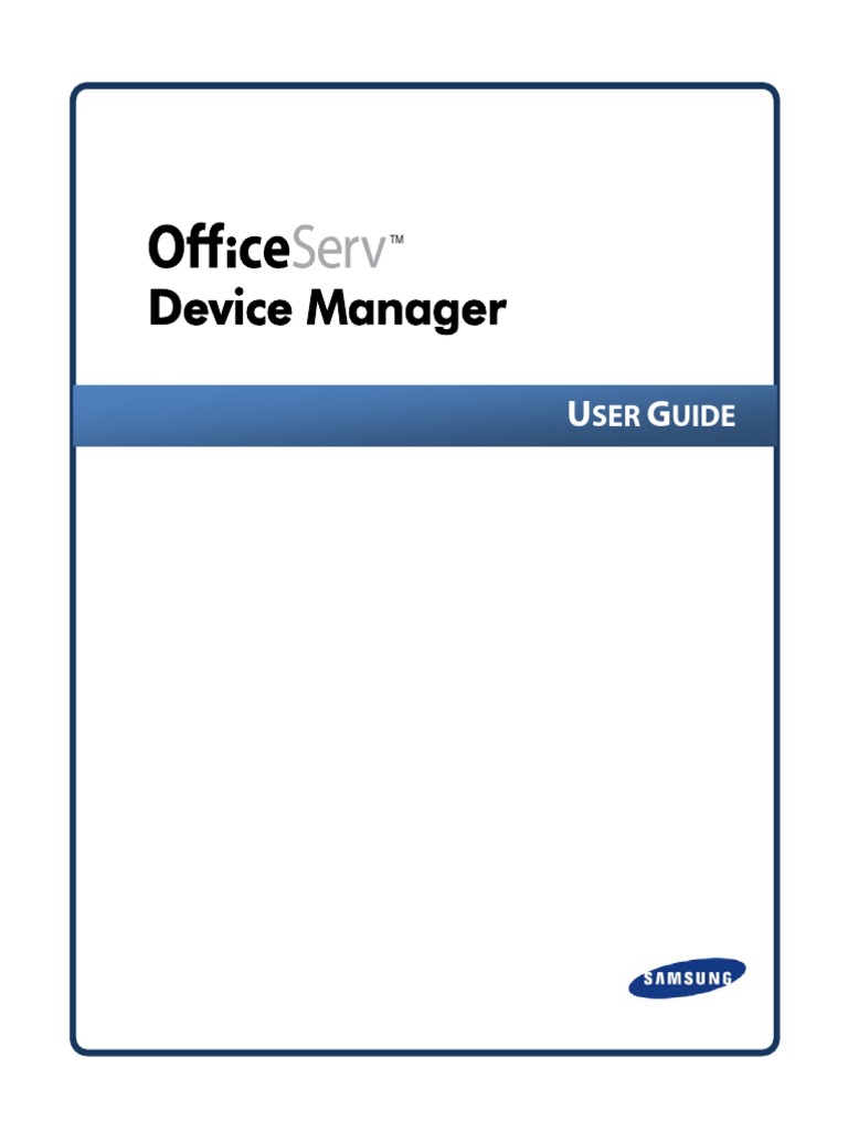 Officeserv Device Manager User Guide | PDF | Microsoft Windows | Databases