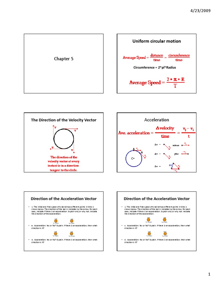 Understanding Circular Motion and Acceleration | PDF | Acceleration | Force