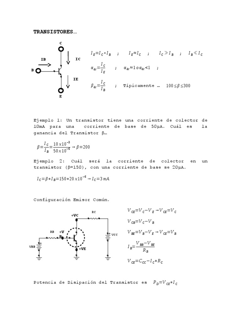 Transistores 01 | PDF | Transistor de unión bipolar | Transistor